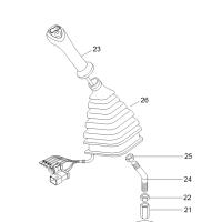 China Excavator Parts Joystick XKAY-01428 LH XKAY-01429 RH Handle Assy For R250LC9 R290LC9 for sale