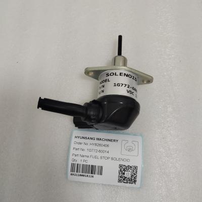 China Excavator Parts Fuel Stop Solenoid 1G772-60012 1G772-60014  For V3300 V3600 for sale