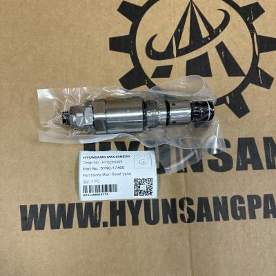 China Hyunsang Excavator Parts Main Relief Valve 31N6-17400 For R210LC-7 R220LC-7 for sale