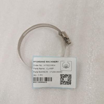 China Excavator Parts Hose Clamp 07299-00080 0729900080 6152-12-4490 6152124490 For PC130 PC138 for sale