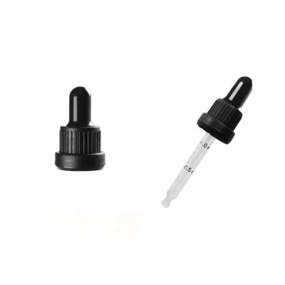 China 18/400 20/400 Essential oil glass dropper with bamboo tamper-evident ring,CBD oil dropper,essence oil dropper for sale