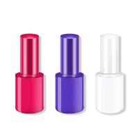China 5ml 10ml 15ml empty  Refillable glass gel Nail polish bottle with Brush and cap for sale
