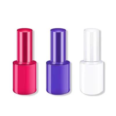 China 5ml 10ml 15ml empty  Refillable glass gel Nail polish bottle with Brush and cap for sale
