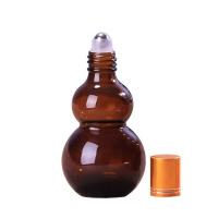 China 10/20/30/50/100 ml Amber Double Gourd Bottle with Dropper, Gourd Dispensing Bottle with Roller or Mist Spray for sale