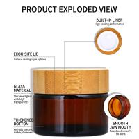 China 5g 10g 15g 30g Amber glass cream jar and amber glass dropper bottles for sale