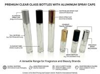 China Premium Thick-Wall Glass Perfume Bottle with Electroplated Aluminum Sprayer 3ml 5ml 8ml 10ml 15ml 20ml 30ml for sale