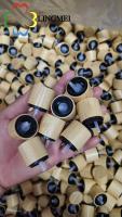 China 18mm/410 Eco-Friendly Natural Bamboo Anti-Theft Dropper Cap for Essential Oil Glass Bottles - Tamper-Evident Screw Closure for sale