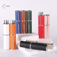 China Premium 10ml Leather Rotating Perfume Atomizer – Refillable Travel Spray Bottle for sale