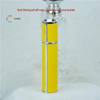 China Wholesale Premium Leather Refillable Perfume bottle| 5ml 10ml Luxury Travel Scent Spray Bottle with Pull-Off Cap for sale