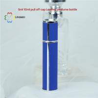 China Wholesale Premium Leather Refillable Perfume bottle| 5ml 10ml Luxury Travel Scent Spray Bottle with Pull-Off Cap for sale