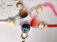 China Empty Hanging Glass Car Air Freshener Empty Bottles Wholesale | 5ml 8ml 10ml Car Diffuser Bottle with Bamboo Wooden Cap for sale