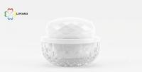 China Wholesale High-End Cosmetic Glass Cream Jars 50g inner container, 100g with Luxury Electroplated Screw Cap for sale