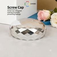 China Wholesale High-End Cosmetic Glass Cream Jars 50g inner container, 100g with Luxury Electroplated Screw Cap for sale