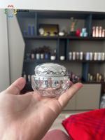 China Wholesale High-End Cosmetic Glass Cream Jars 50g inner container, 100g with Luxury Electroplated Screw Cap for sale