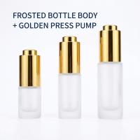 China Luxury Push-Button Dropper Glass Bottle 5ml 10ml 15ml for Essential Oils & Cosmetic Serums for sale