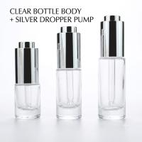 China Luxury Push-Button Dropper Glass Bottle 5ml 10ml 15ml for Essential Oils & Cosmetic Serums for sale