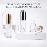 China Luxury Push-Button Dropper Glass Bottle 5ml 10ml 15ml for Essential Oils & Cosmetic Serums for sale