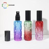 China Luxury 10ml Gourd-Textured Glass Perfume bottle with auminum mist spray – Premium Portable Travel Spray Bottle for sale