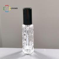 China Luxury 10ml Gourd-Textured Glass Perfume bottle with auminum mist spray – Premium Portable Travel Spray Bottle for sale