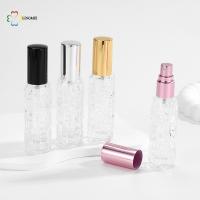 China Luxury 10ml Gourd-Textured Glass Perfume bottle with auminum mist spray – Premium Portable Travel Spray Bottle for sale