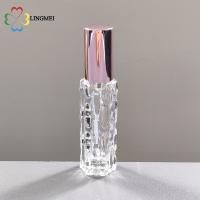 China Luxury 10ml Gourd-Textured Glass Perfume bottle with auminum mist spray – Premium Portable Travel Spray Bottle for sale