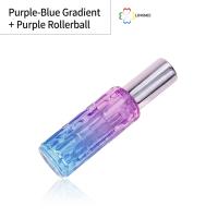 China Luxury 10ml Gourd-Textured Glass Perfume bottle with auminum mist spray – Premium Portable Travel Spray Bottle for sale