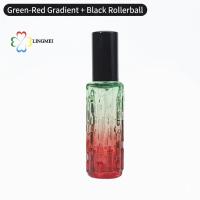 China Luxury 10ml Gourd-Textured Glass Perfume bottle with auminum mist spray – Premium Portable Travel Spray Bottle for sale