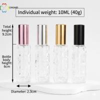 China Luxury 10ml Gourd-Textured Glass Perfume bottle with auminum mist spray – Premium Portable Travel Spray Bottle for sale