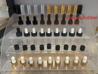 China Wholesale Custom Dropper Caps 18/410 20/410 for Essential Oil Bottles | Bulk Cosmetic Glass Bottle Pipettes with Bamboo Aluminum Plastic ring & Longer Rubber Supplier for sale