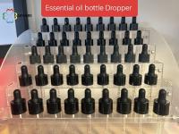 China Wholesale Custom Dropper Caps 18/410 20/410 for Essential Oil Bottles | Bulk Cosmetic Glass Bottle Pipettes with Bamboo Aluminum Plastic ring & Longer Rubber Supplier for sale