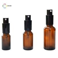 China Wholesale Amber Glass Spray Bottle 5ml, 10ml, 15ml, 20ml, 30ml, 50ml, 100ml and Cosmetic Lotion Pump Bottles with 18mm neck Bird Mouth Pump for Essential Oils and Serums for sale