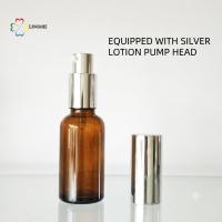 China Wholesale Amber Glass Spray Bottle 5ml, 10ml, 15ml, 20ml, 30ml, 50ml, 100ml and Cosmetic Lotion Pump Bottles with 18mm neck Bird Mouth Pump for Essential Oils and Serums for sale
