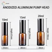 China Wholesale Amber Glass Spray Bottle 5ml, 10ml, 15ml, 20ml, 30ml, 50ml, 100ml and Cosmetic Lotion Pump Bottles with 18mm neck Bird Mouth Pump for Essential Oils and Serums for sale