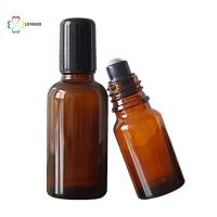 China Amber Glass Roller Bottles 5ml, 10ml, 15ml, 20ml, 30ml, 50ml, 100ml for Essential Oils Wholesale | 5ml-100ml UV Light-Blocking Empty Glass Roll-on Bottles with Steel/Glass Balls for sale