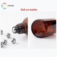 China Amber Glass Roller Bottles 5ml, 10ml, 15ml, 20ml, 30ml, 50ml, 100ml for Essential Oils Wholesale | 5ml-100ml UV Light-Blocking Empty Glass Roll-on Bottles with Steel/Glass Balls for sale