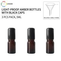 China Amber Glass Roller Bottles 5ml, 10ml, 15ml, 20ml, 30ml, 50ml, 100ml for Essential Oils Wholesale | 5ml-100ml UV Light-Blocking Empty Glass Roll-on Bottles with Steel/Glass Balls for sale