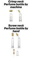 China New Mould 10ml 15ml Pressing Type Crimp Neck Thick Glass Perfume Bottle with Fine aluminum Mist Sprayer and Cap Full Set Wholesale Luxury Empty Fragrance Spray Bottle for sale