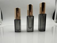 China 3ml 5ml 10ml 15ml Half transparent black perfume glass Square  bottle and Black to clear gradient perfume bottle with gradient design for sale
