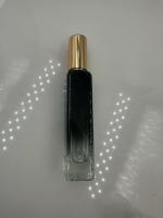 China 3ml 5ml 10ml 15ml Half transparent black perfume glass Square  bottle and Black to clear gradient perfume bottle with gradient design for sale