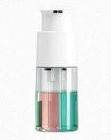 China 150 ml dual-chamber cosmetic bottle (75 ml + 75 ml) – 75 ml x 2 with single-spout dispensing  for a  cosmetic product for sale