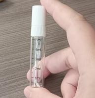China 2ml 3ml 5ml 10ml glass Perfume bottle with mist spray inside Silicone Gasket and calibration ml silk print for sale