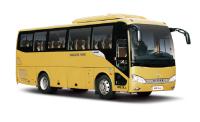China 24-39 Passenger Diesel Coach Bus | 8995mm Length | 199kW Engine | 100km/h Speed | 6-Speed Transmission for sale