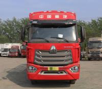 China Red 8x2 Diesel Heavy Truck 316kW 429HP with 32,000kg Total Mass and 38.0L/100km Fuel Consumption for sale