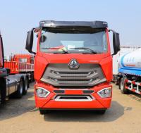 China Red 8x2 Diesel Heavy Truck 316kW 429HP with 32,000kg Total Mass and 38.0L/100km Fuel Consumption for sale