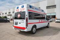 China Ford Transit Medical Emergency Ambulance 4×2 Diesel - 5820mm Length, 103kW Power with Oxygen System & Stretchers for sale