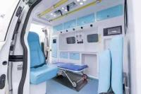 China Ford Transit Medical Emergency Ambulance 4×2 Diesel - 5820mm Length, 103kW Power with Oxygen System & Stretchers for sale