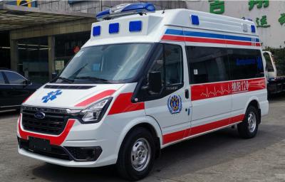 China Ford Transit Custom 9-Seat Medical Emergency Ambulance | 5820mm Length | 103kW Diesel Engine | GB17691-2018 Country VI for sale