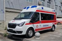 China Ford Transit Medical Ambulance 8/9 Seater Diesel 4x2 - 5820mm Length, 103kW Engine, GB17691-2018 Country VI Emission for sale