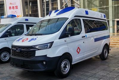 China Ford Transit Medical Ambulance 7/8 Seats 1998ml Diesel Engine 3300mm Wheelbase Emergency Vehicle for sale