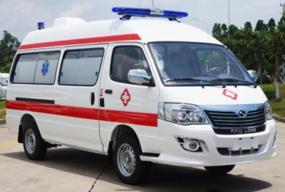 China Jinlong Medical Emergency Ambulance Gasoline 7 Seats 4×2 - 5270mm Length 2237ml Engine National VI Emission for sale